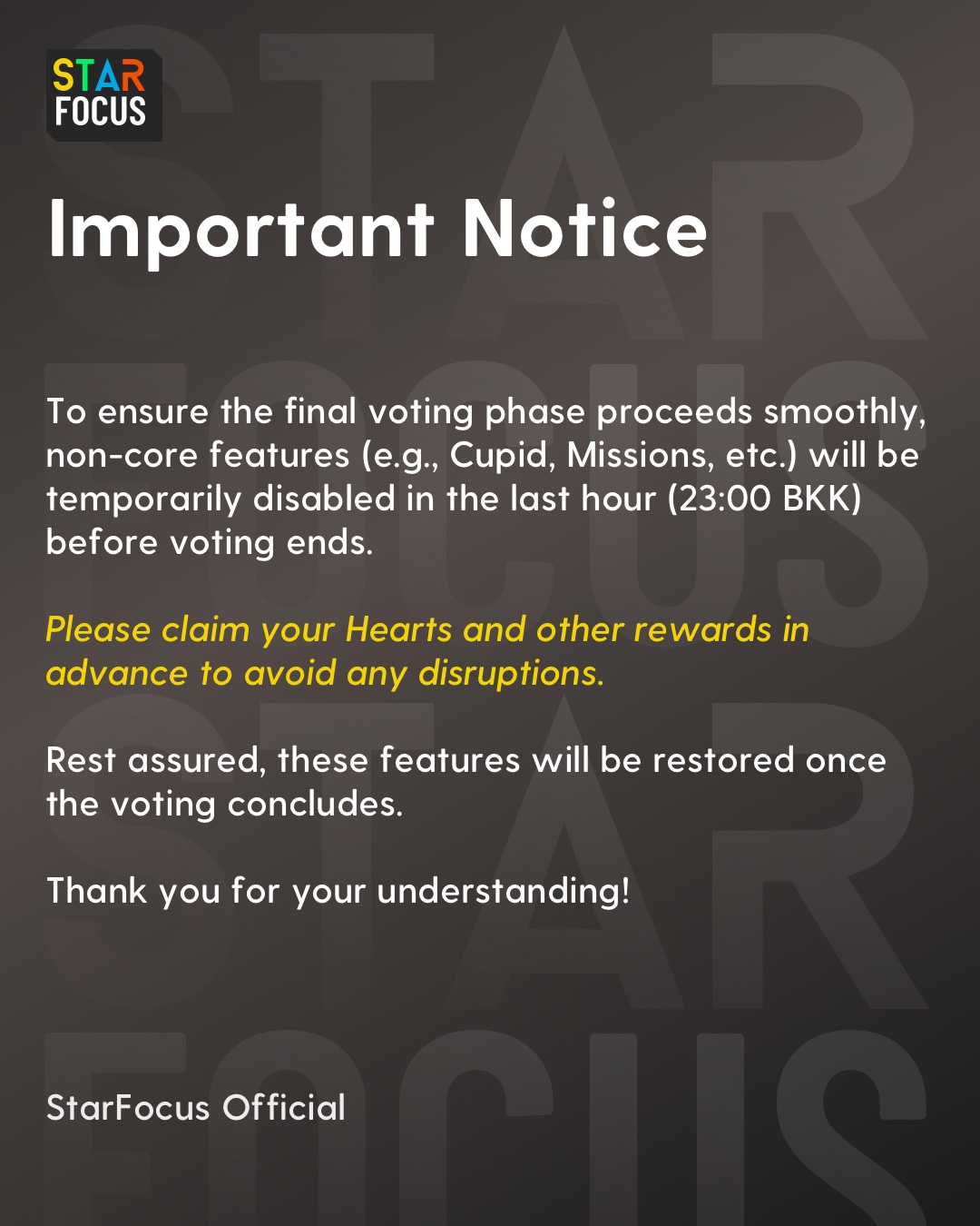 StarFocus - Spread Your Love, Shine The World